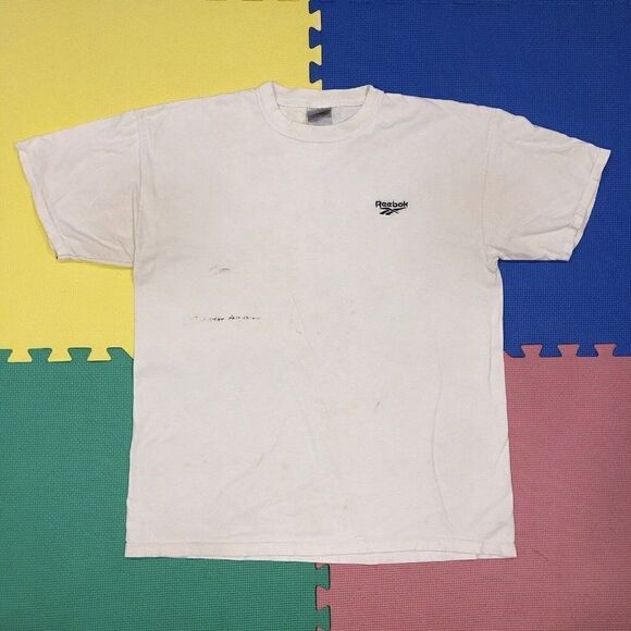 Reebok | Shirts | Vintage Thrashed Sun Faded Reebok Tshirt Paint ...